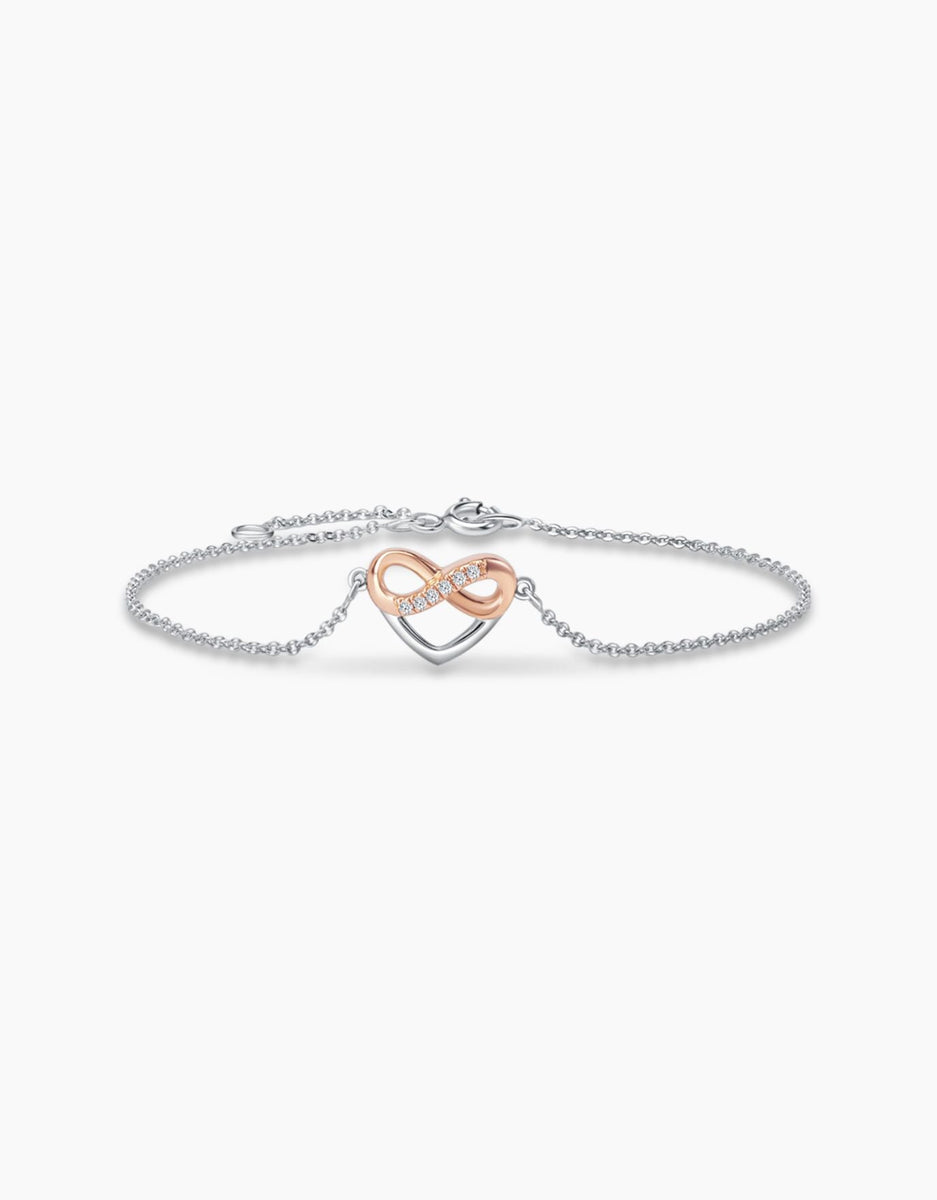 LVC Destiny Forever Love Diamond Bracelet in White and Rose Gold – Love ...
